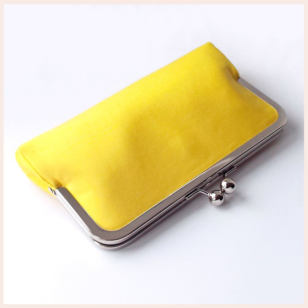 Yellow Clutch Bag, Evening Purse, Personalised Bag for Wedding Day - Etsy