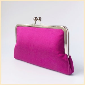 Pink evening bag fuchsia clutch purse wedding clutch bag | Etsy