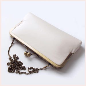 Personalised Bridal Clutch, Ivory Purse With Date or Special Message ...