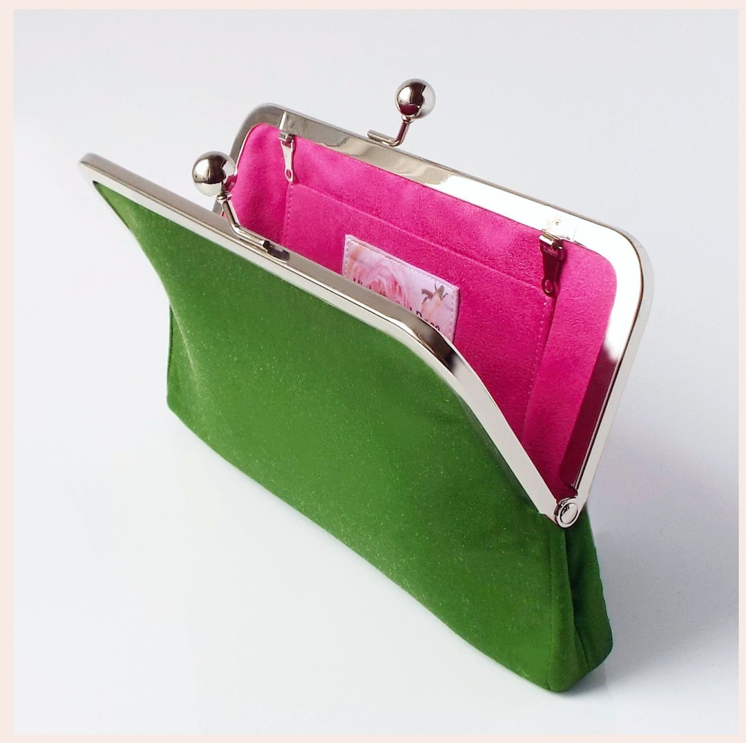Chartreuse Purse, Green Clutch Bag, Evening Bag, Personalised Handbag ...