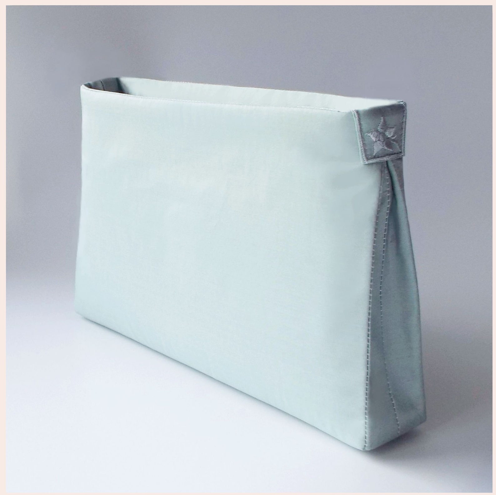 Bridal clutch purse duck egg blue silk wedding handbag with | Etsy