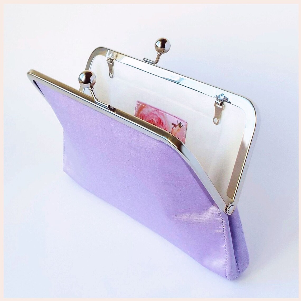Lilac Clutch Bag Evening Purse Purple Bag With Chain - Etsy