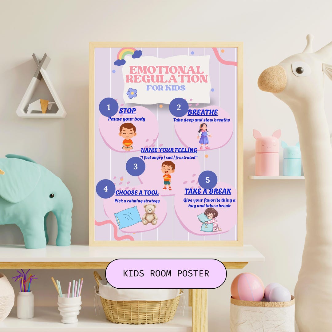 Emotion Regulation Poster for Kids – Calming Strategies Printable ...