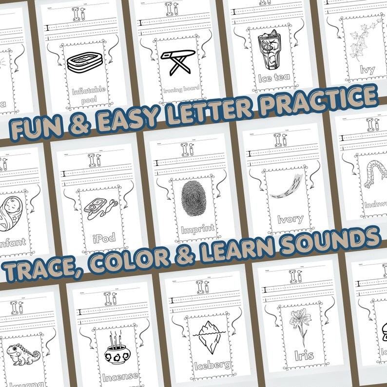 Letter I Worksheets | Coloring PDF | Phonics & Beginning Sounds ...