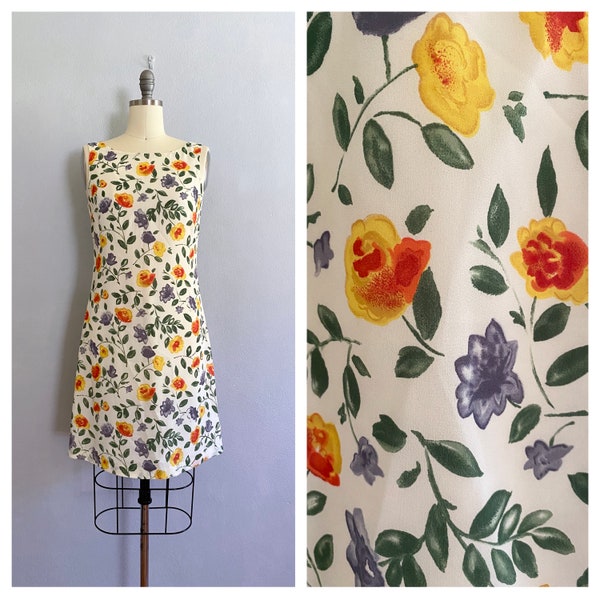 90s Floral Dress - Etsy