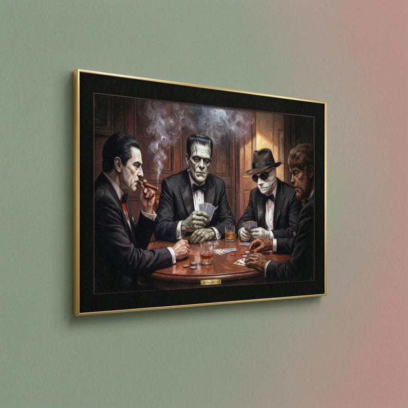 The Drac Pack 1957 – Retro Monster Rat Pack Parody Art - Etsy