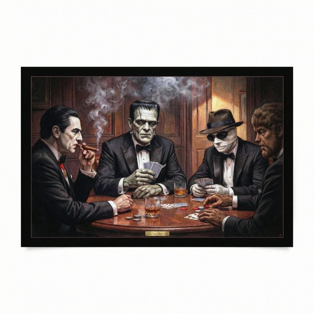 The Drac Pack 1957 – Retro Monster Rat Pack Parody Art - Etsy