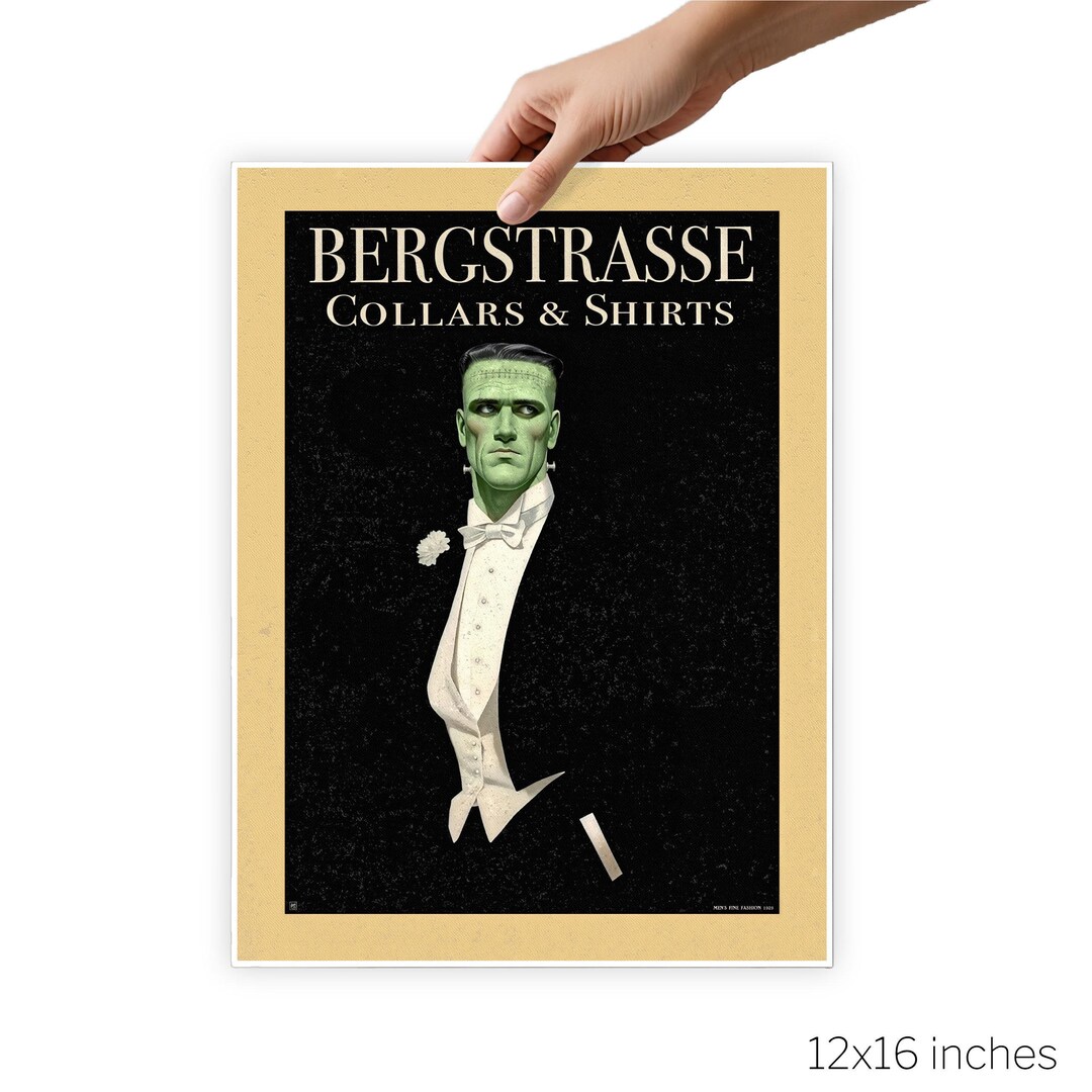 Hand-signed Dapper Frankenstein’s Monster Print - Vintage Parody Art - Etsy