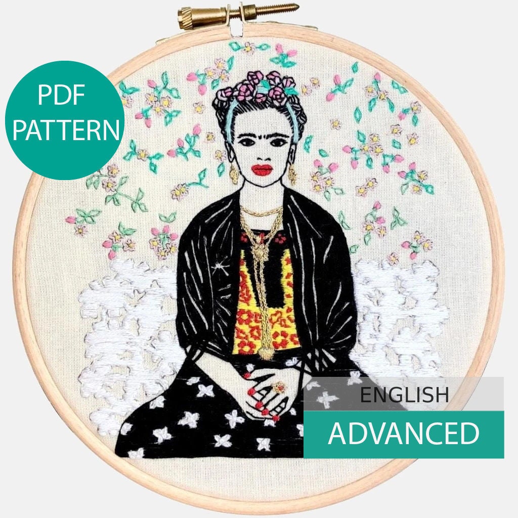Modern Embroidery Pattern & Tutorial PDF File in English - Etsy