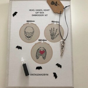 Modern Embroidery Gift Box With Goodies, Hand Embroidery Pattern ...