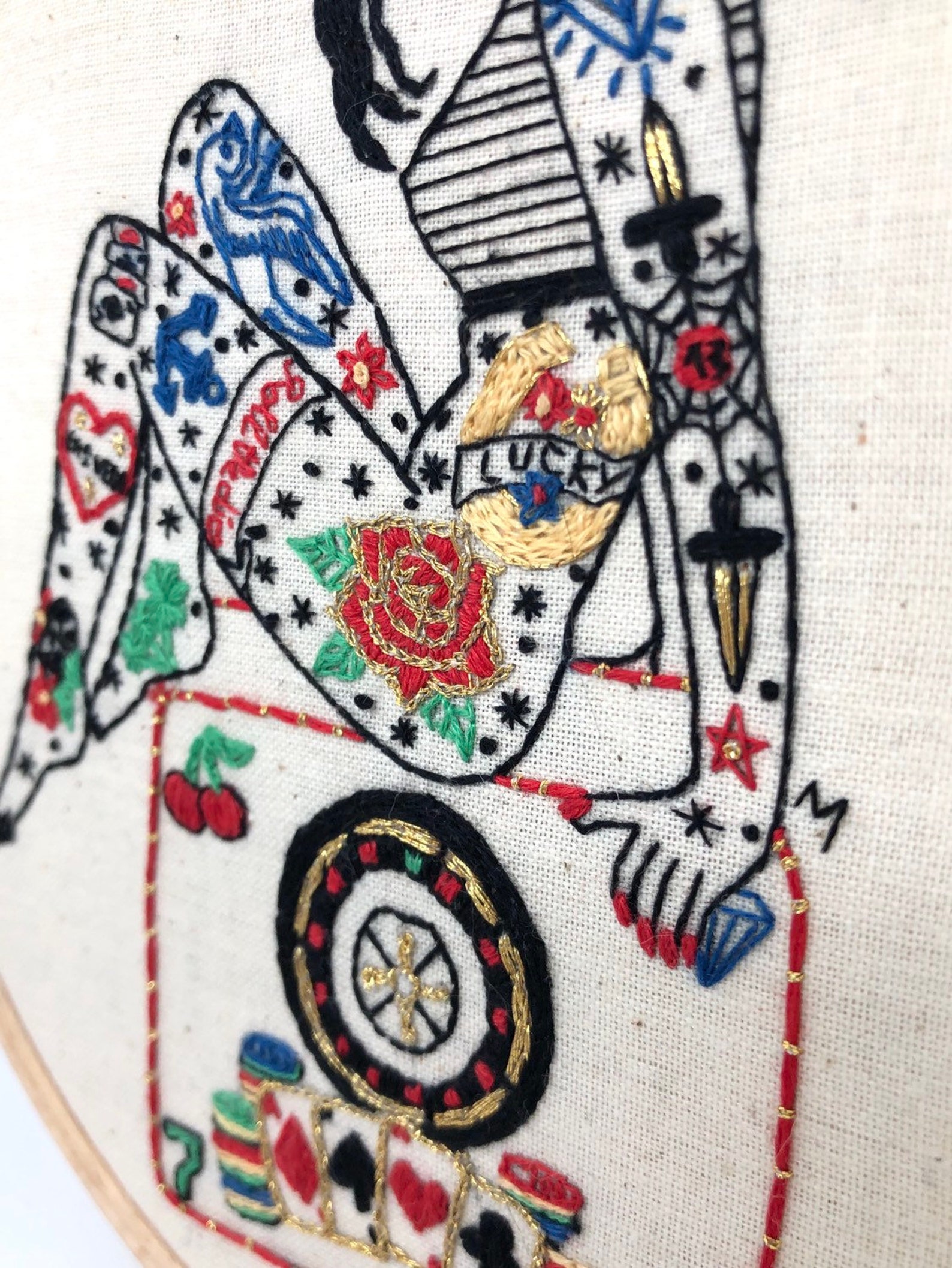 Modern Embroidery Gift Box With Scissors and Goodies Hand | Etsy