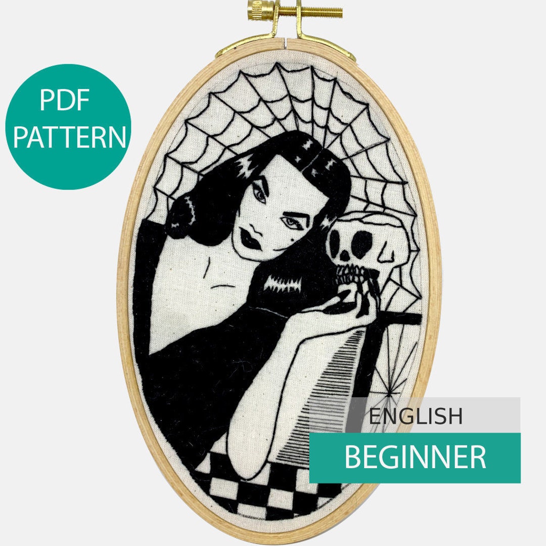 Modern Embroidery Pattern & Tutorial (PDF File, English), Instant ...