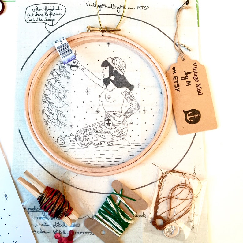 Modern Embroidery Gift Box Diy Kit Hand Embroidery Pattern - Etsy