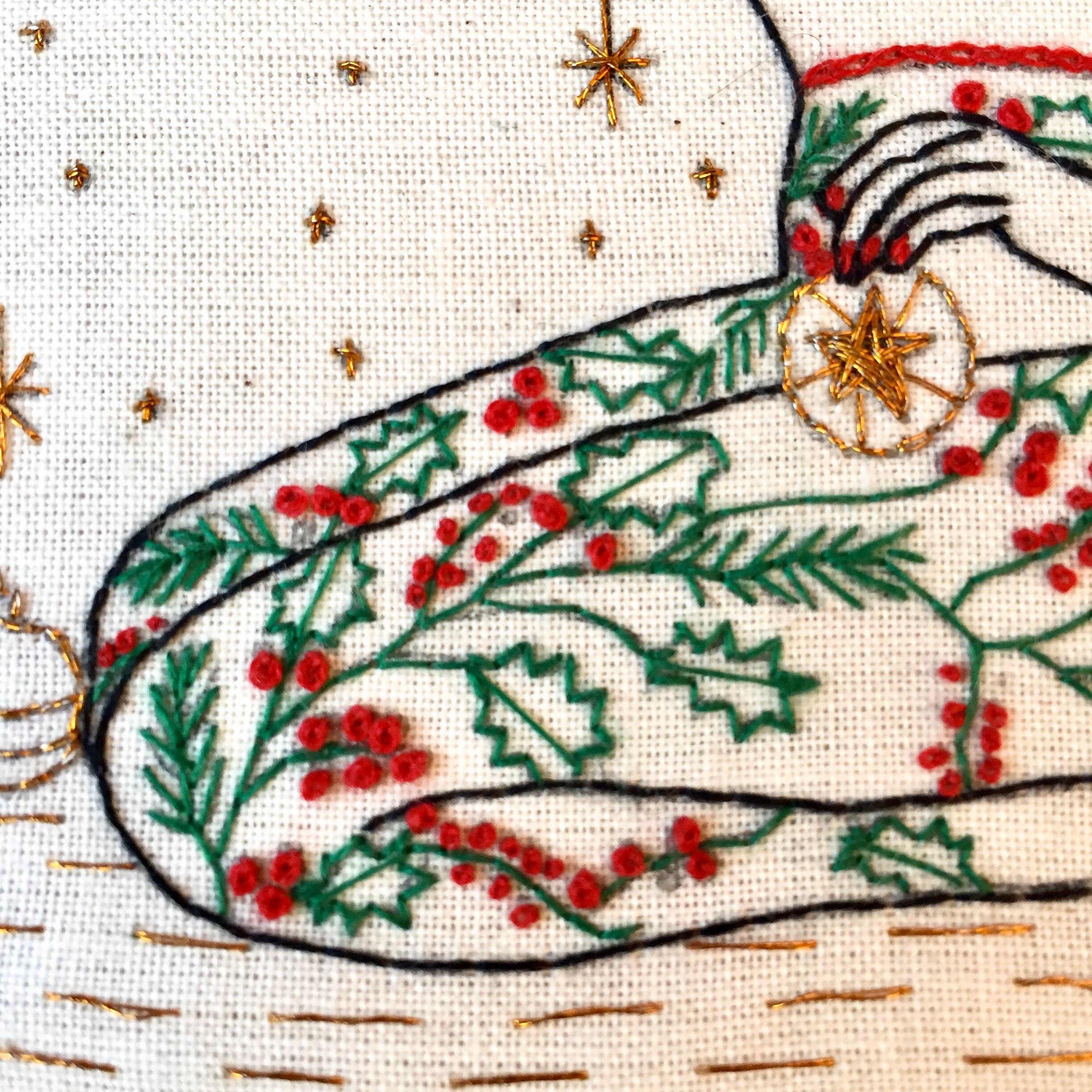 Modern Embroidery Gift Box Diy kit Hand embroidery pattern | Etsy