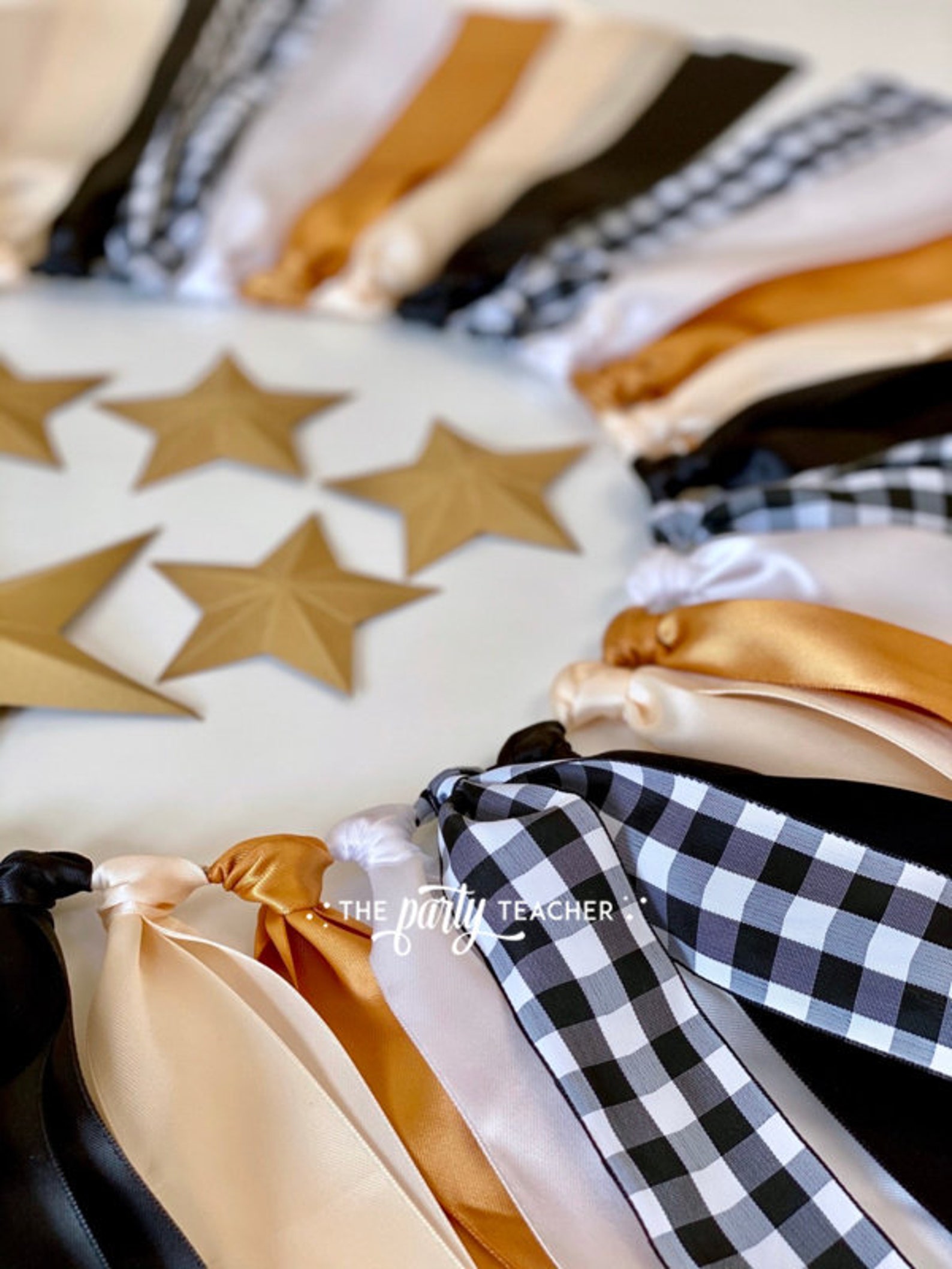 Farmhouse Ribbon Bunting Buffalo Check Garland Buffalo Check - Etsy