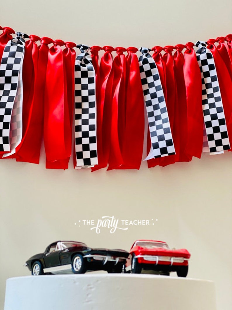 Race Car Ribbon Bunting Race Car Garland Race Car Bunting - Etsy