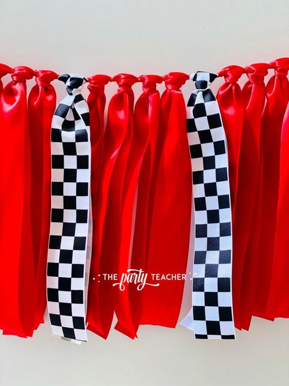 Race Car Ribbon Bunting, Race Car Garland, Race Car Bunting, Race Car ...