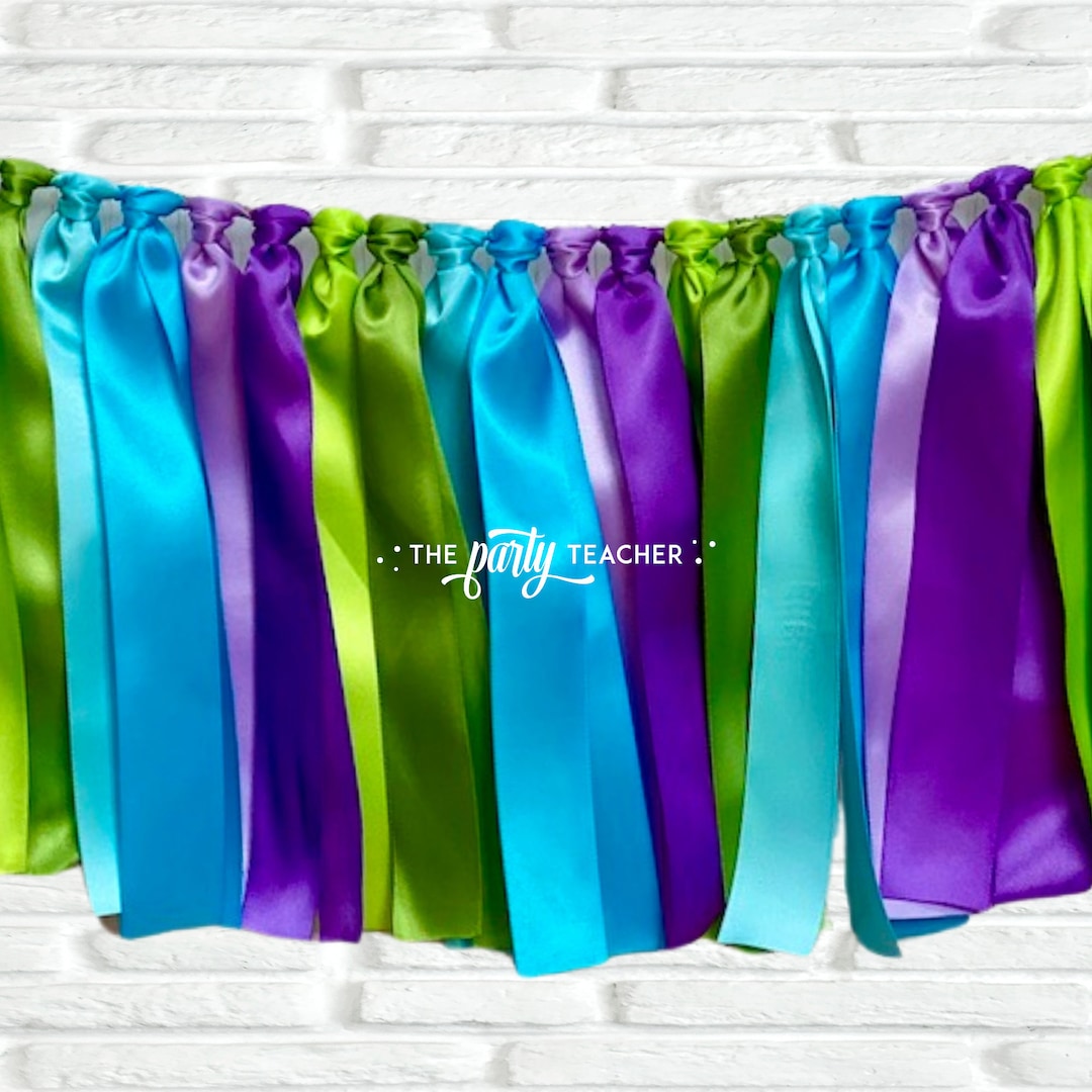 Under the Sea Bunting, Ribbon Garland, Ocean Party Decor, Mermaid ...