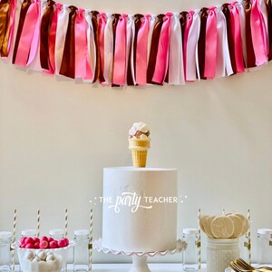 Ice Cream Ribbon Bunting, Ice Cream Garland, Ice Cream Banner, Ice ...