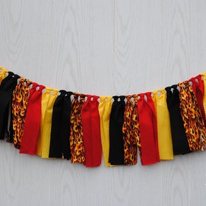 Firefighter Fabric Bunting: Flame Party Garland, Fireman Birthday Decor ...