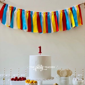 Circus Ribbon Bunting, Circus Ribbon Garland, Circus Bunting, Circus ...