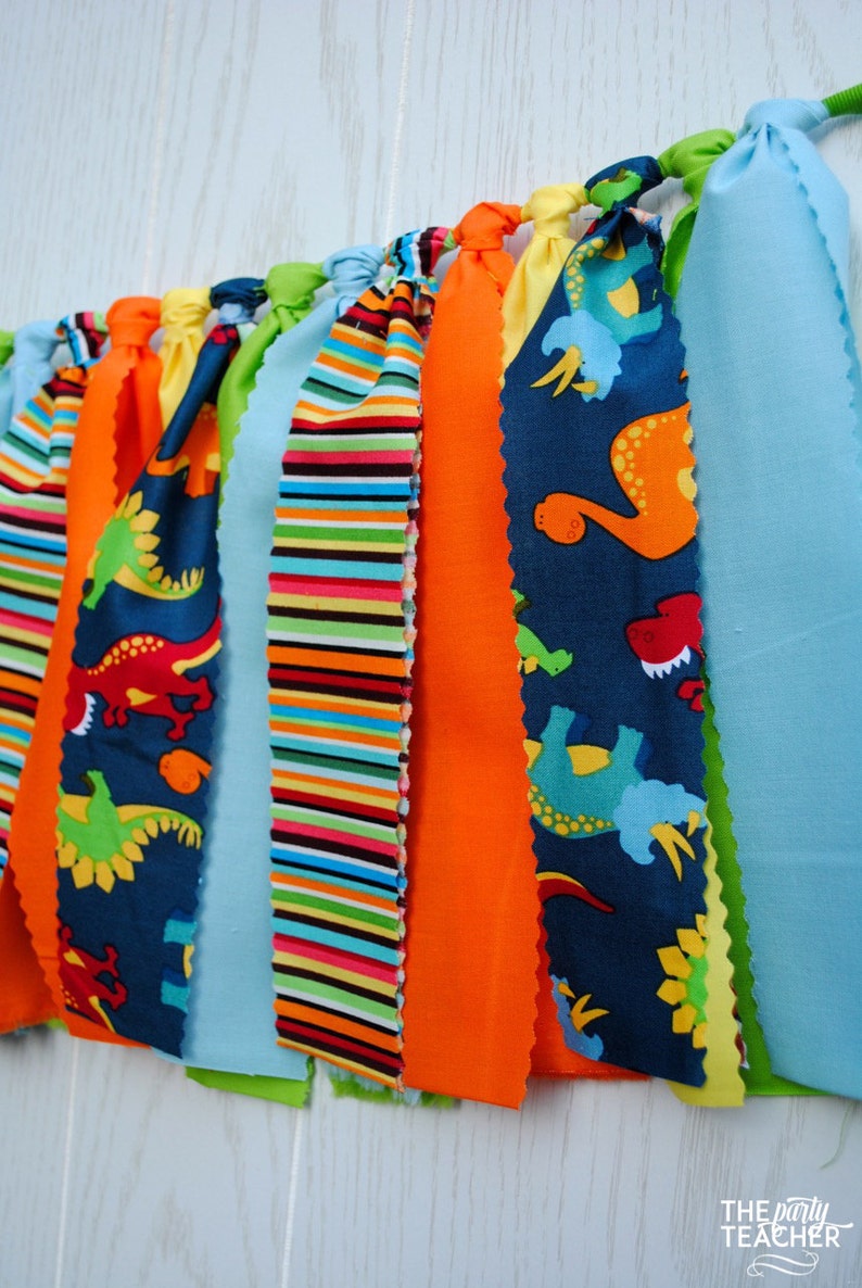 Dinosaur Fabric Bunting Dinosaur Bunting Dinosaur Garland - Etsy