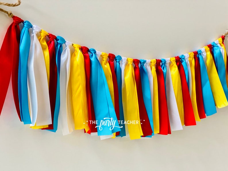 Circus Ribbon Bunting Circus Ribbon Garland Circus Bunting | Etsy