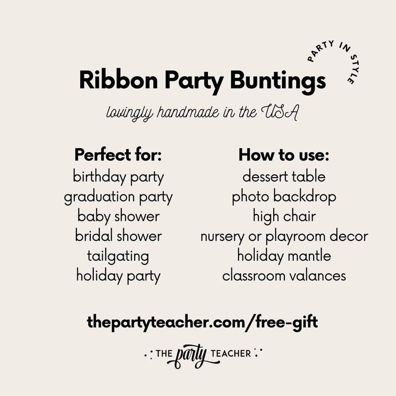 American Flag Ribbon Bunting: Patriotic Party Garland, Birthday Decor ...