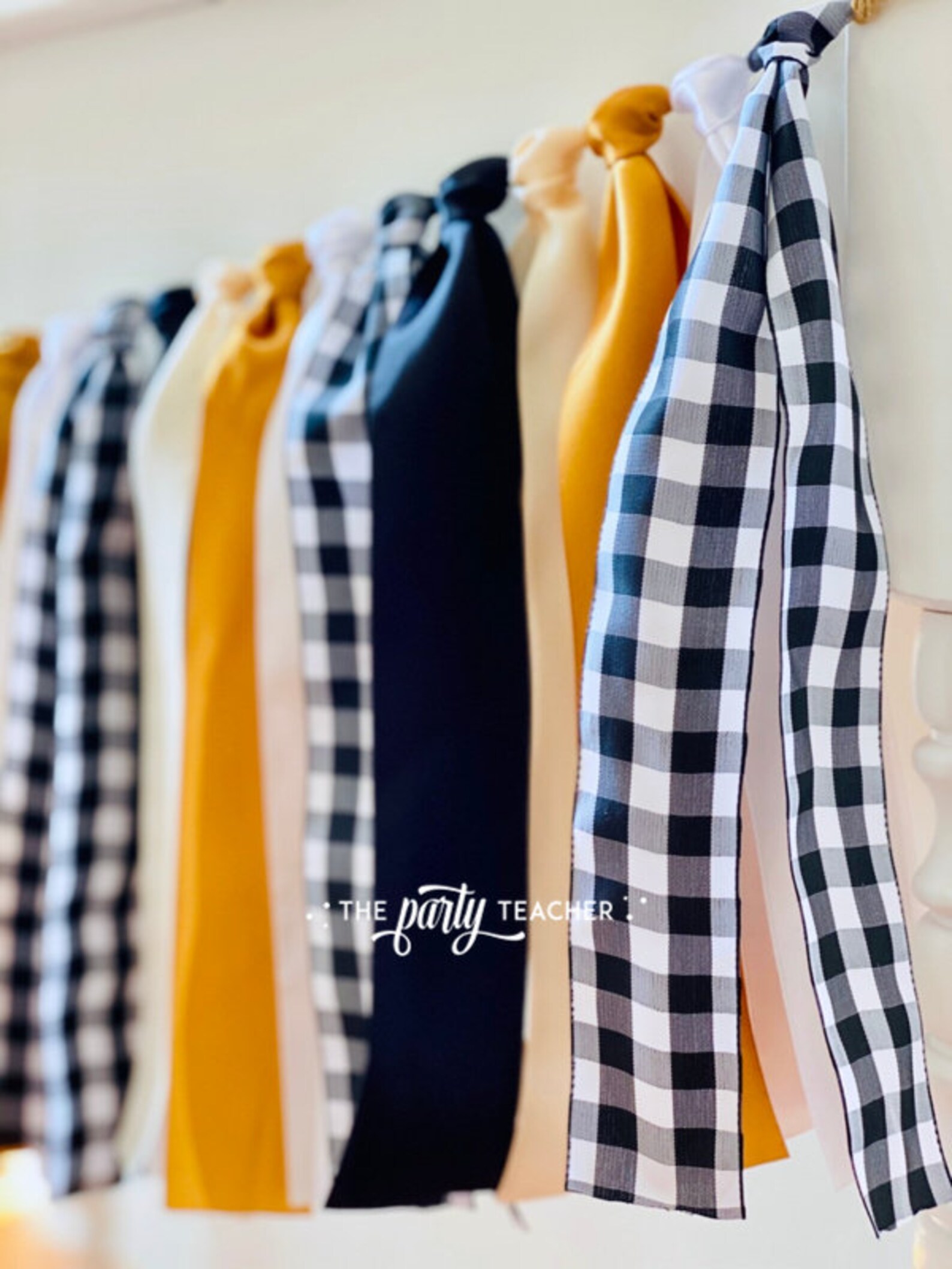 Farmhouse Ribbon Bunting Buffalo Check Garland Buffalo Check - Etsy