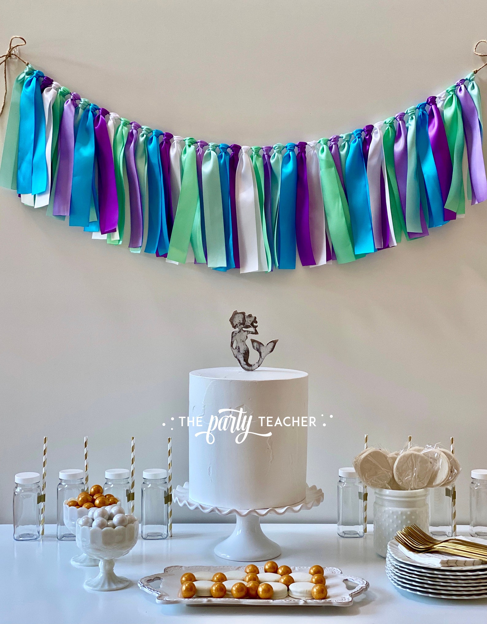 Mermaid Bunting, Mermaid Garland, Mermaid Party Decor, Mermaid Birthday ...