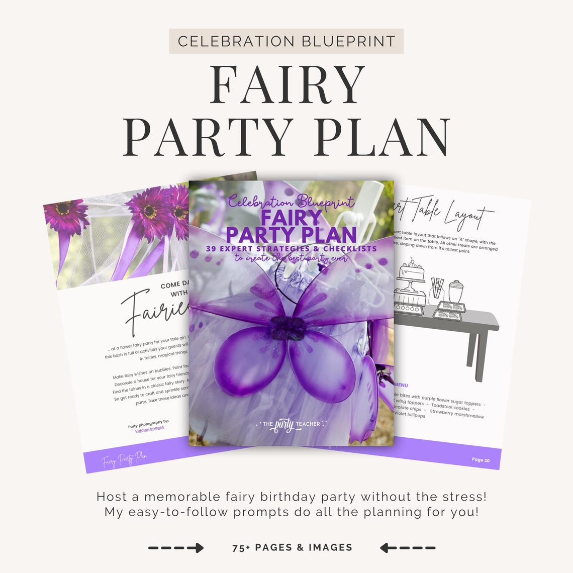 Flower Fairy Birthday Party Plan: DIY Guide & Organizer Ages 3+ (PDF ...