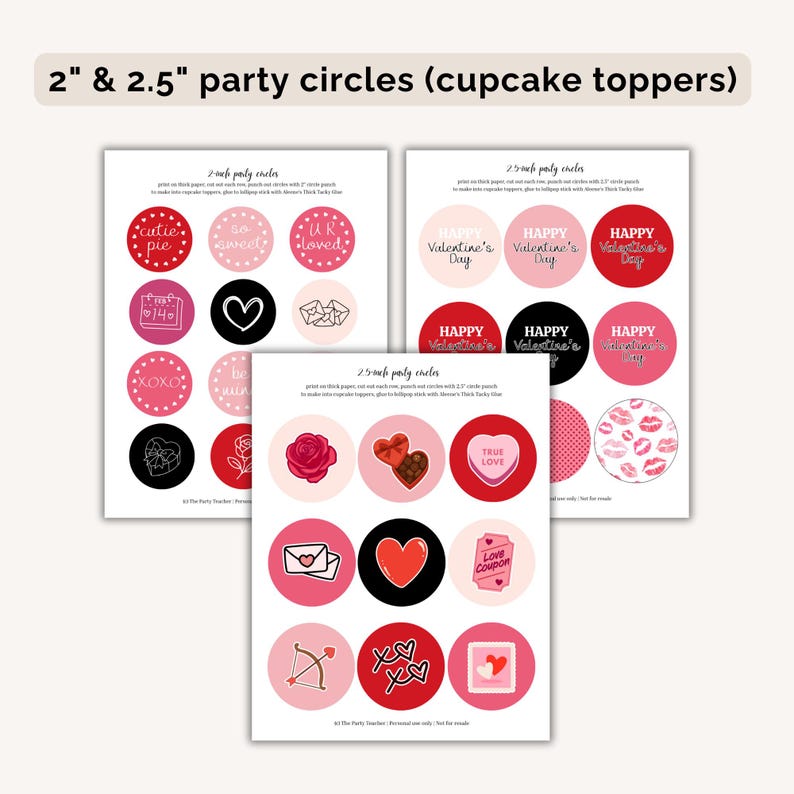 Valentine's Day Party Printables INSTANT DOWNLOAD - Etsy