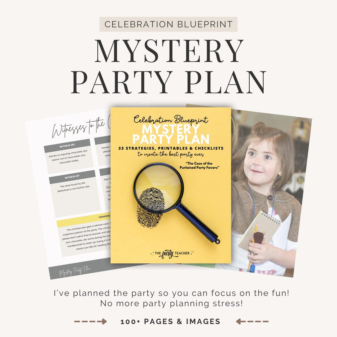 Mystery Birthday Party Plan: Detective Theme (PDF Download) - Etsy