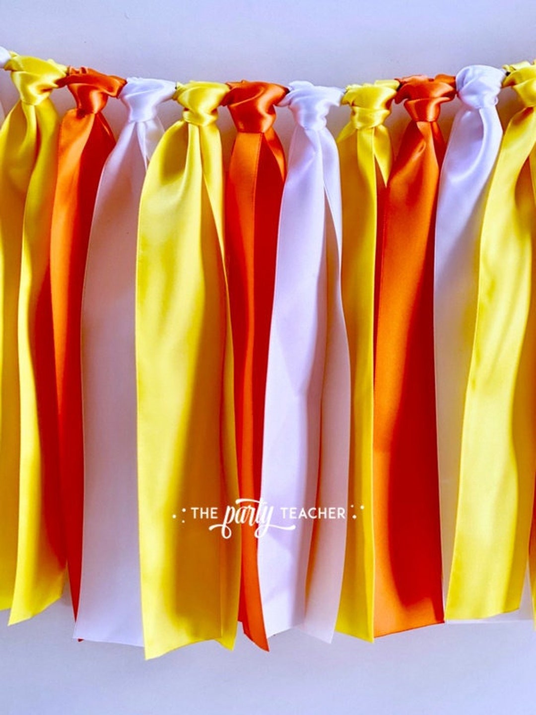 Candy Corn Ribbon Garland, Candy Corn Bunting Garland Banner, Halloween ...