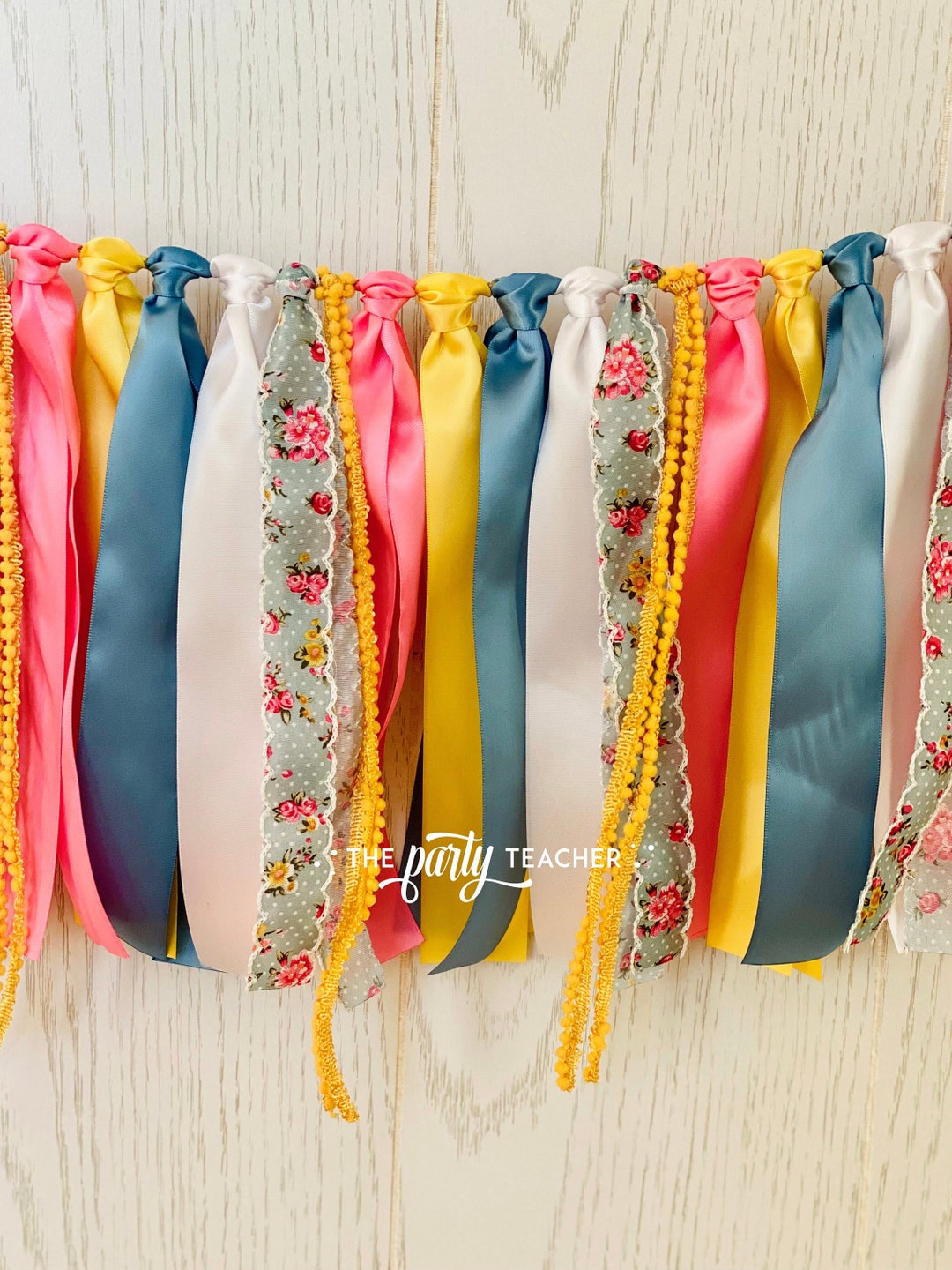 Tea Party Ribbon Bunting, Tea Party Bunting, Tea Party Garland, Tea ...