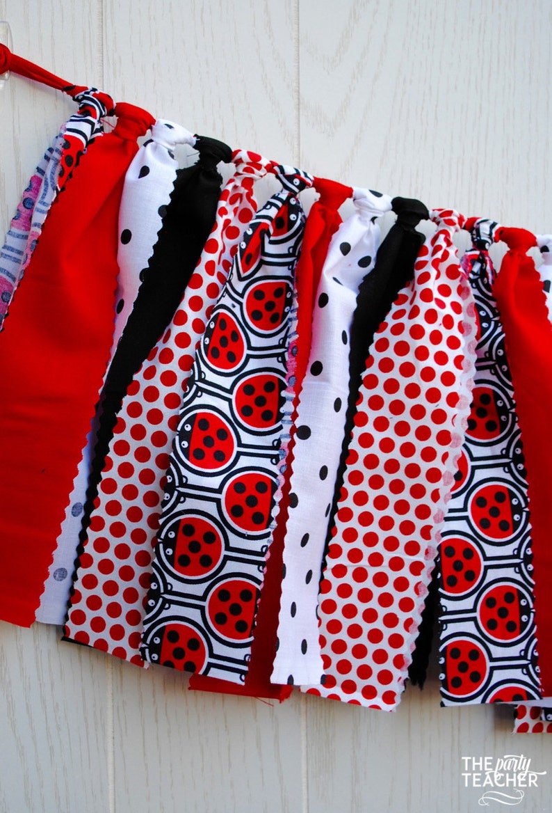Ladybug Fabric Bunting Ladybug Garland Ladybug Bunting - Etsy