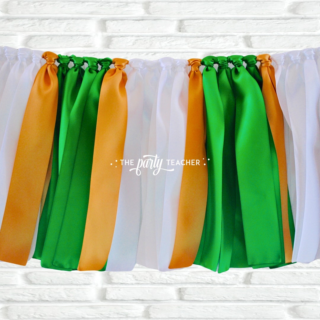 Graduation Party, Graduation Bunting, Green White Bunting, Team Bunting ...
