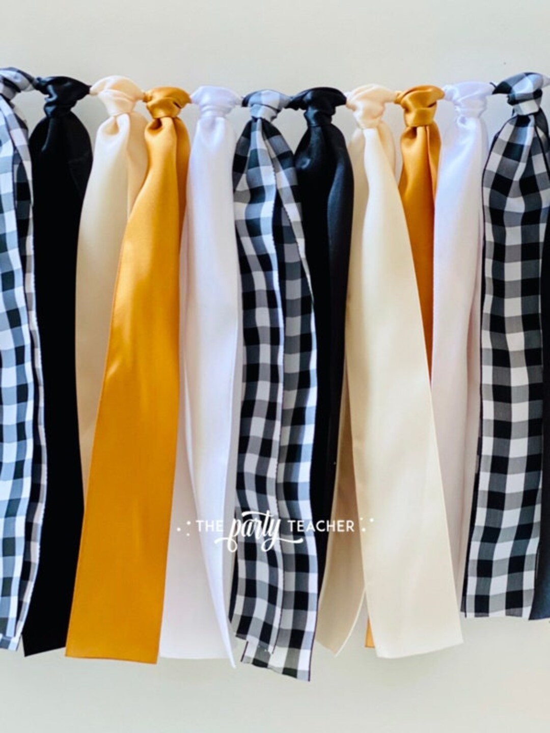 Farmhouse Ribbon Bunting Buffalo Check Garland Buffalo Check - Etsy