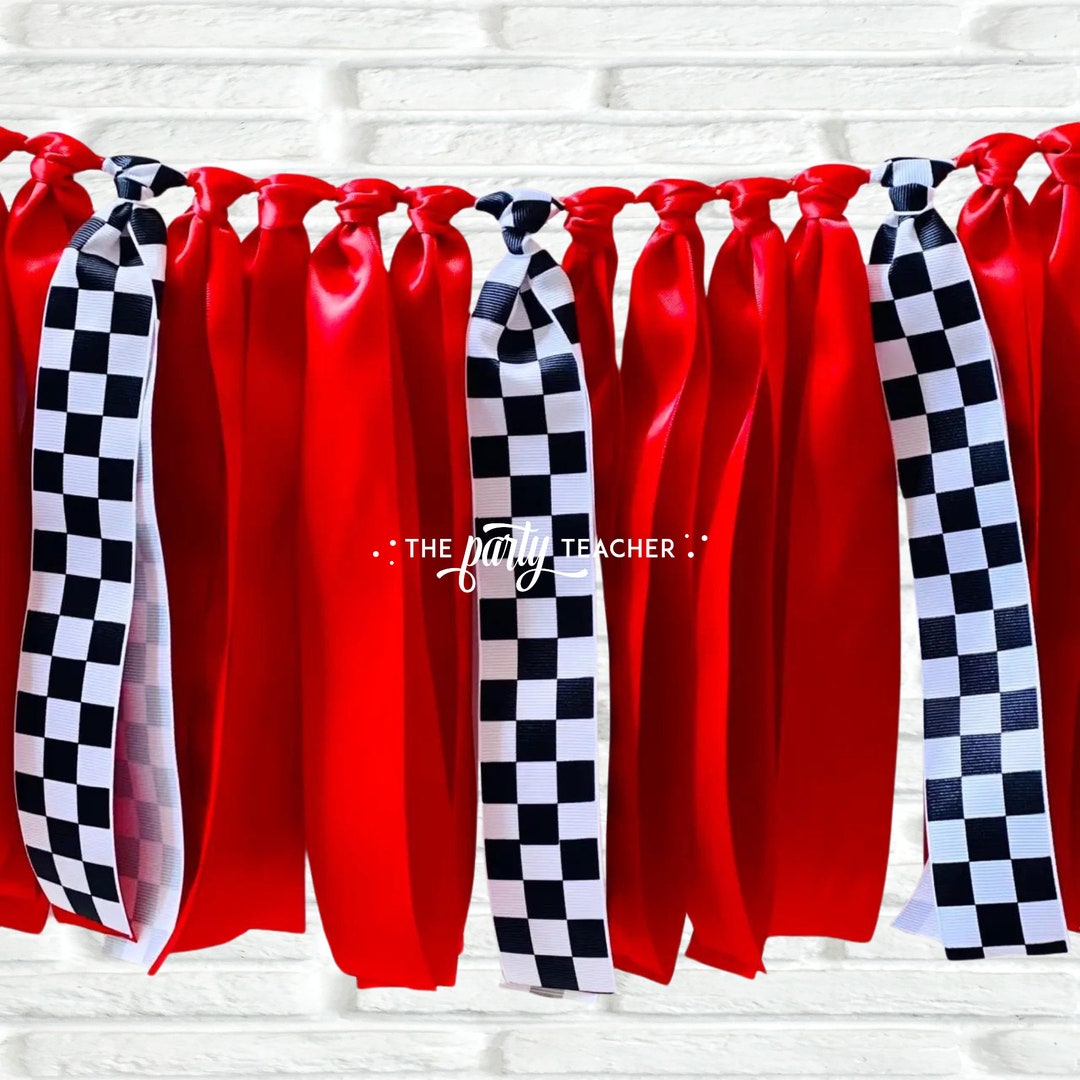 Race Car Ribbon Bunting, Race Car Garland, Race Car Bunting, Race Car ...