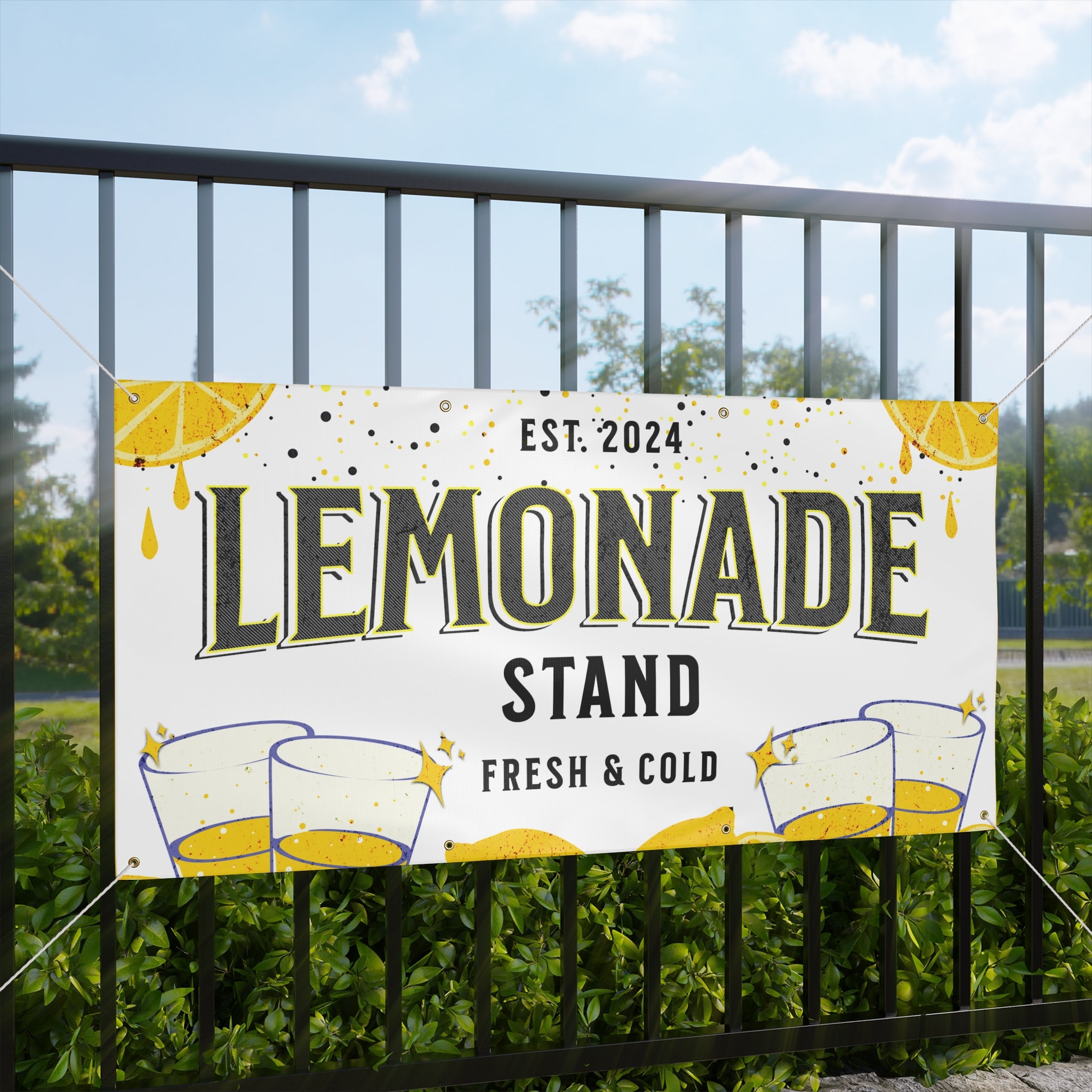 Lemonade Banner Lemonade Stand Sign Lemon Party Lemon Banner Lemonade ...