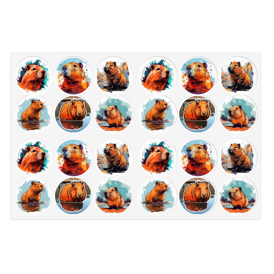 Capybara Sticker Capybaras Capybara Gift Capybara Stickers Funny ...