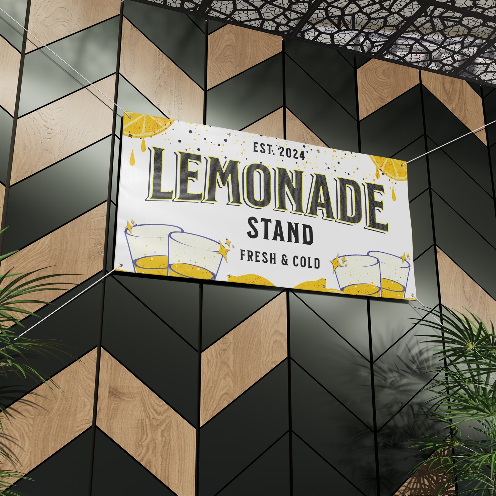 Lemonade Banner Lemonade Stand Sign Lemon Party Lemon Banner Lemonade ...