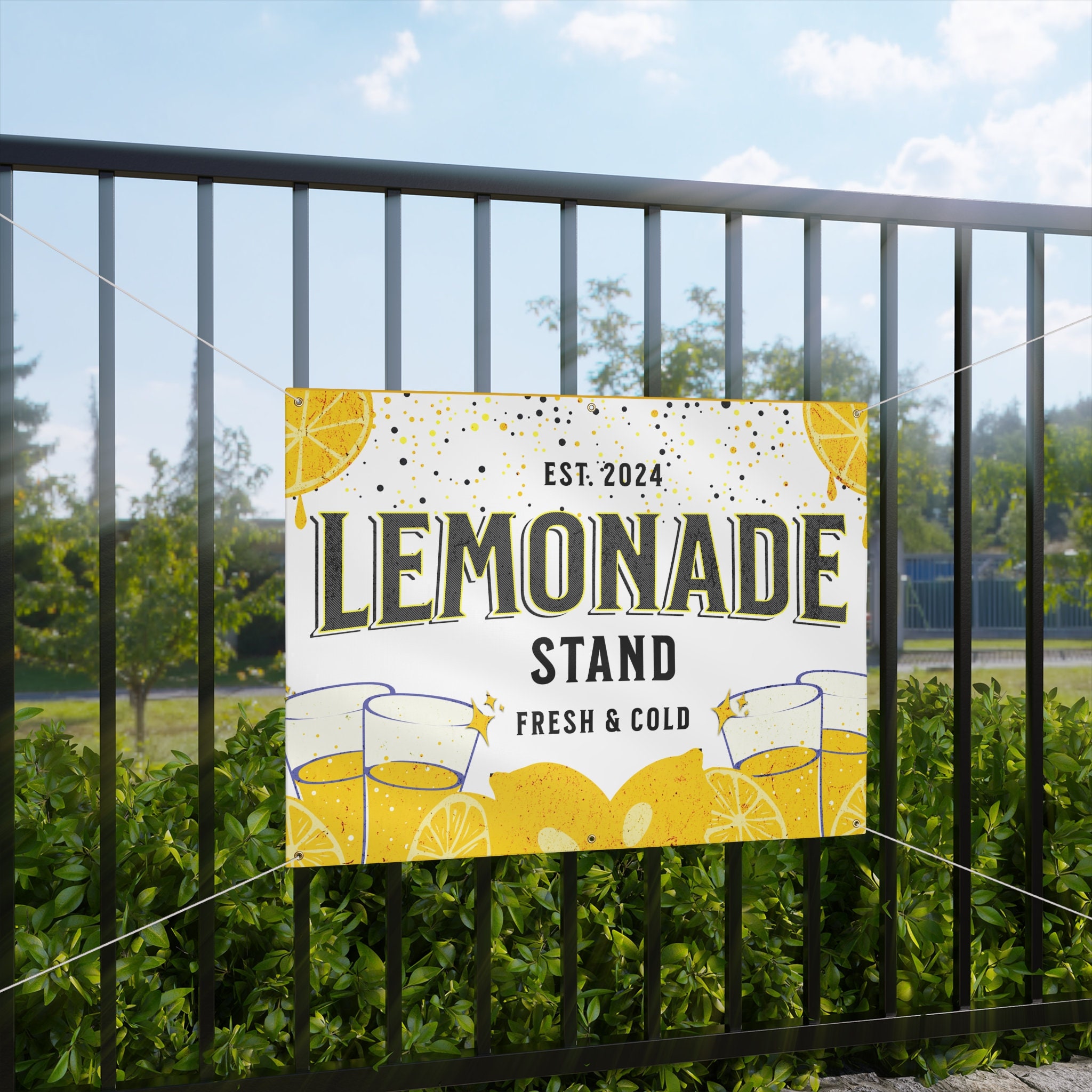 Lemonade Banner Lemonade Stand Sign Lemon Party Lemon Banner Lemonade ...