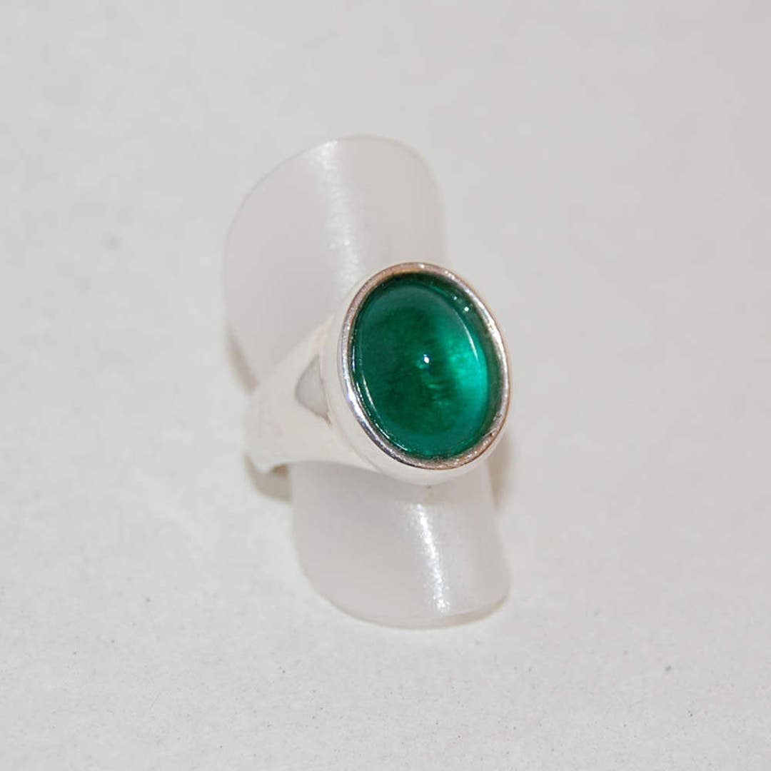 Emerald Green Ring | Indigo Blue Ring | Green or Blue Crystal Statement ...