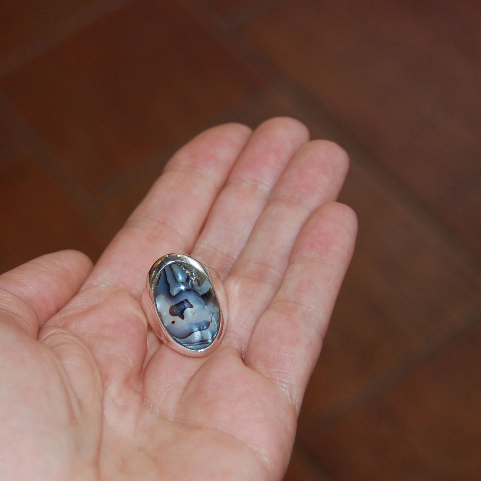 Sea Shell Ring Organic Jewelry Real Hammershell Ring Silver - Etsy