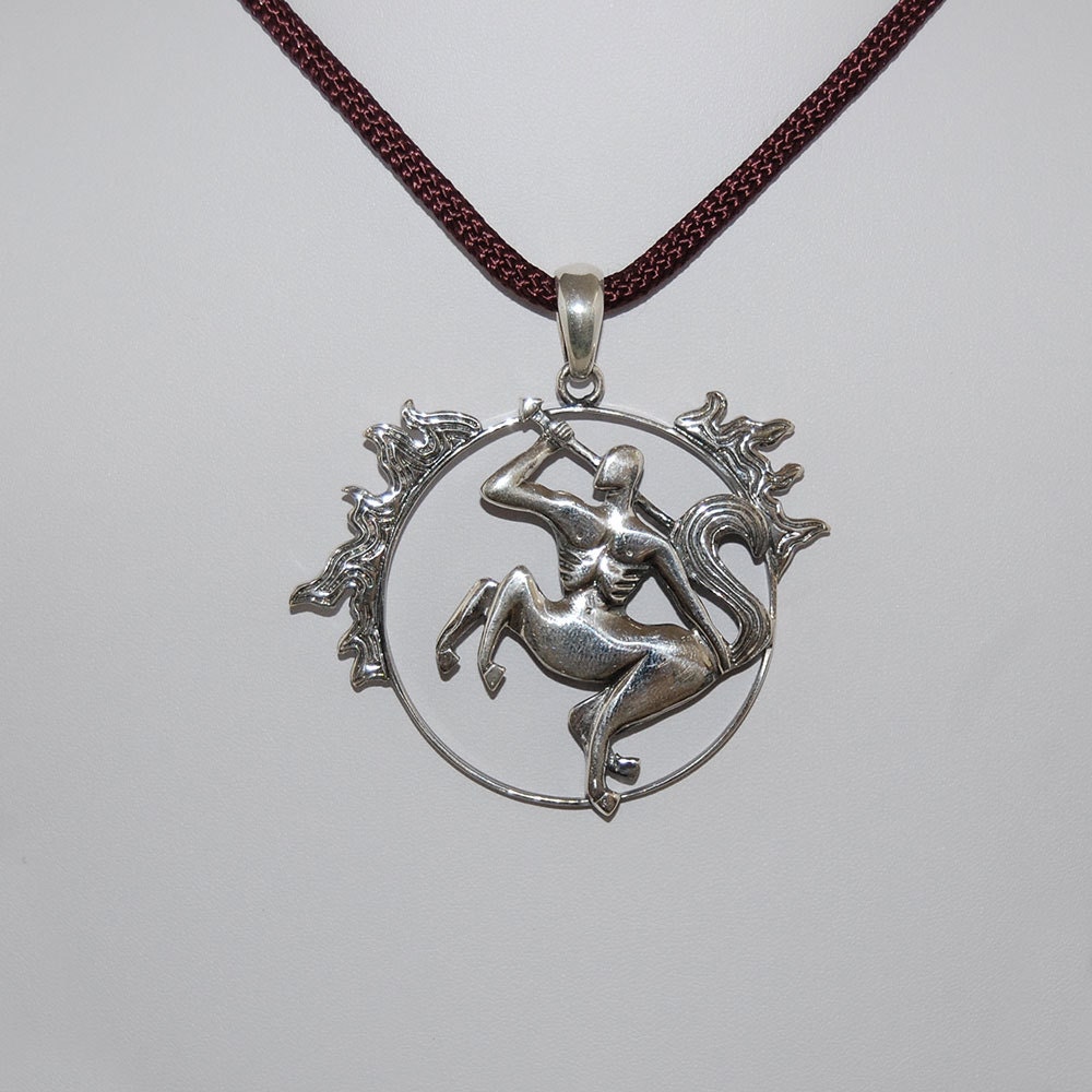 Centaur Necklace, Hercules Teacher Pendant, Silver Centaur Pendant ...