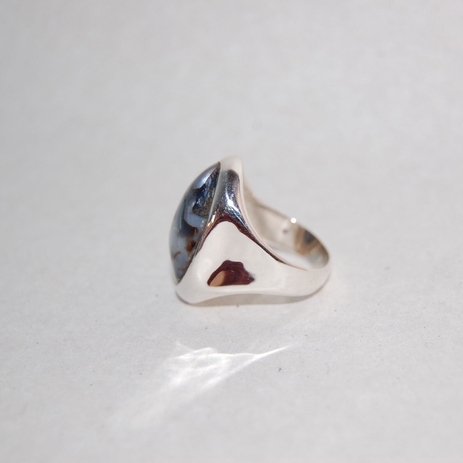 Sea Shell Ring Organic Jewelry Real Hammershell Ring Silver - Etsy