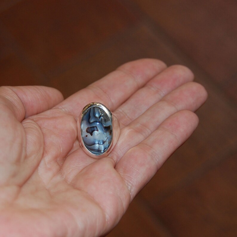 Sea Shell Ring Organic Jewelry Real Hammershell Ring Silver - Etsy