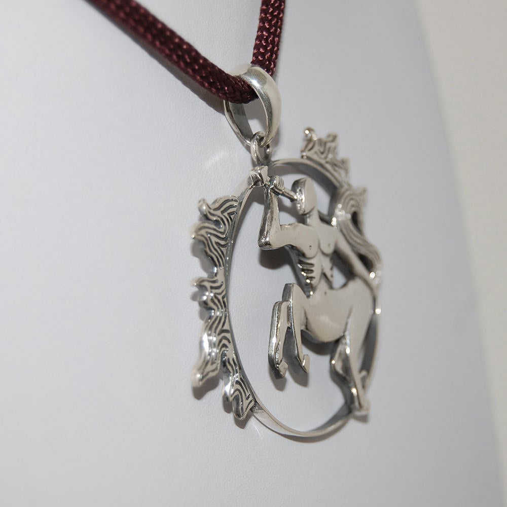 Centaur Necklace, Hercules Teacher Pendant, Silver Centaur Pendant ...