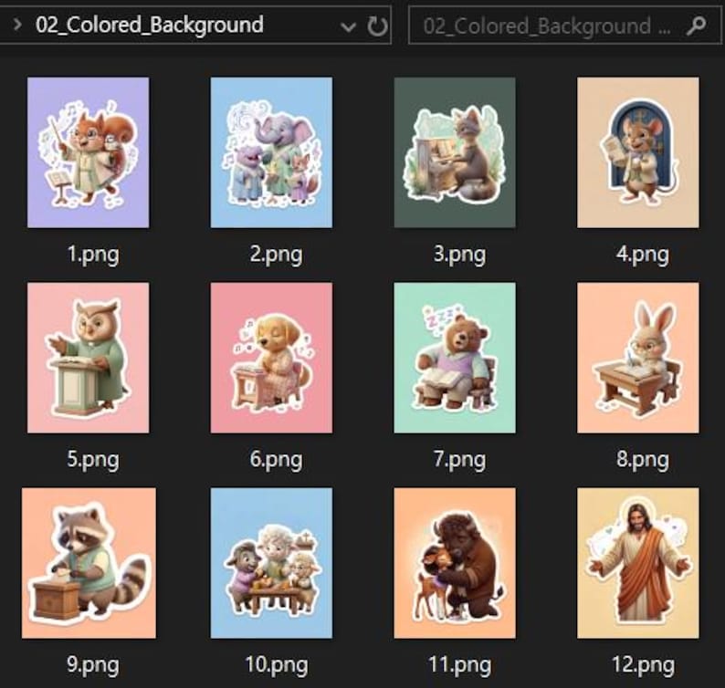 Forest Chapel Animal Clipart Bundle, Christian Graphics, Sunday School ...